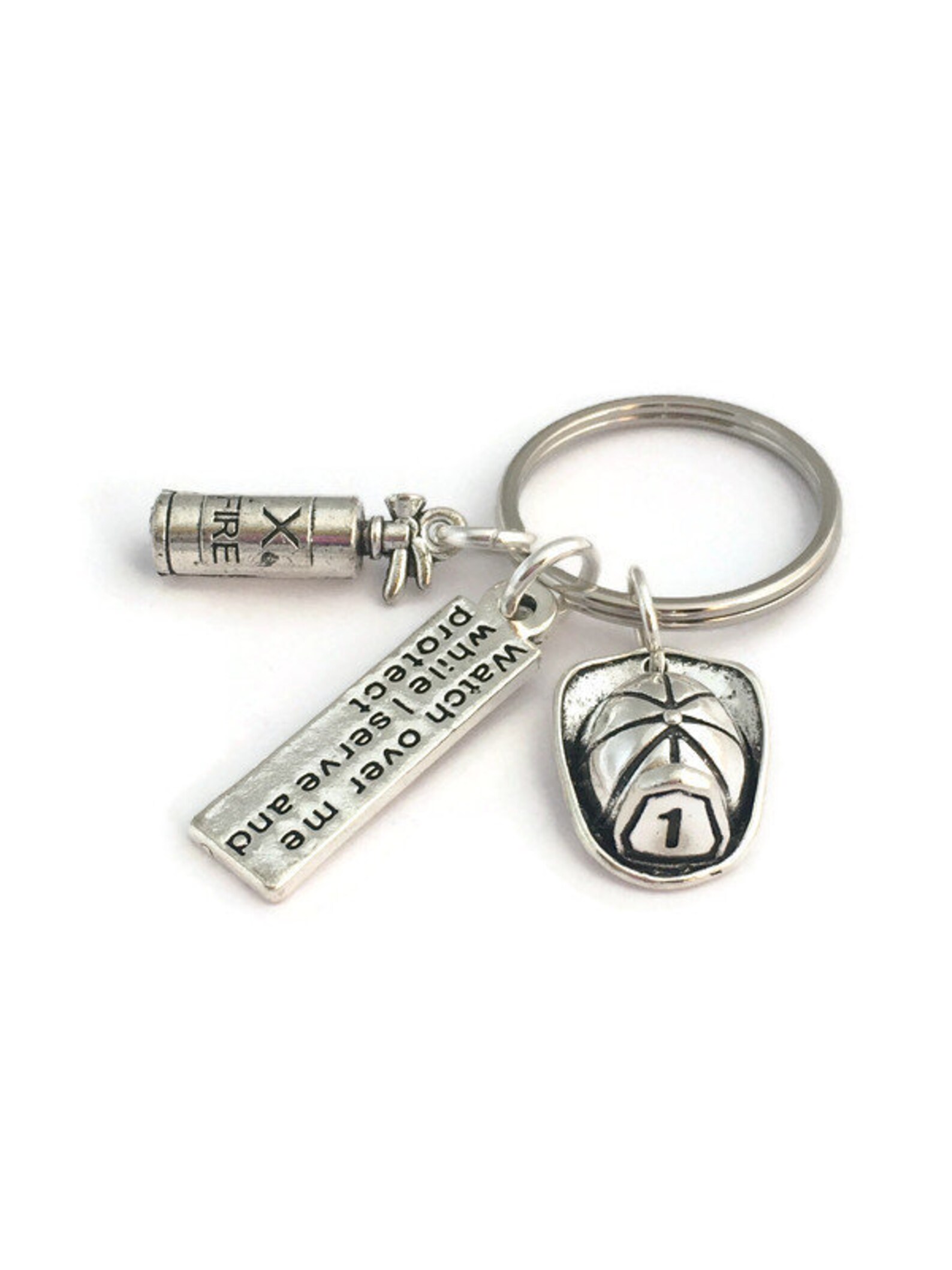 Fireman Gift Firefighter Keyring Fire Man Keychain Watch - Etsy UK