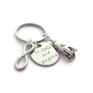 To Infinity and Beyond Keyring Rocket Keychain Best Friend - Etsy UK