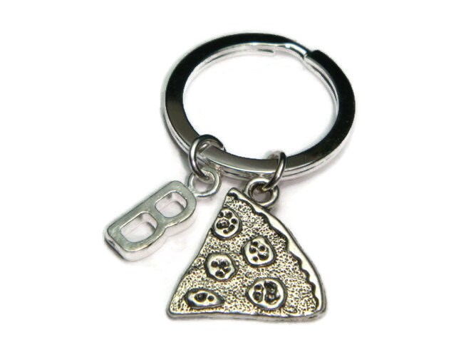 2 Pizza Slice Keychains Personalized Keyrings Best Friend | Etsy