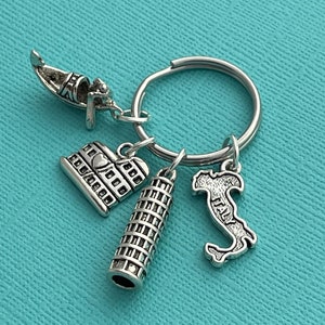 Italy Keyring, Italian Gifts, Rome Keychain, Leaning Tower of Pisa Gift ...