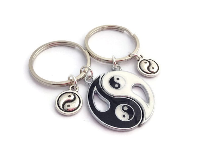 Yin Yang Keychains Best Friend Keyrings Bestie Matching Set - Etsy UK