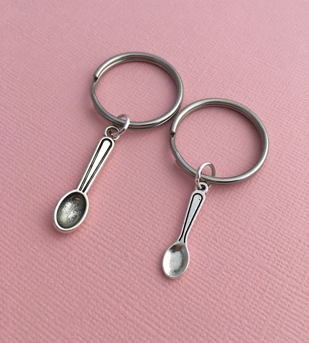 His & Hers Keychains, Big Spoon Little Spoon, Spoon Keyring, Boyfriend ...