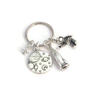 Space Keyring, Astronaut Keychain, Galaxy Gifts, Astronomy Gift ...