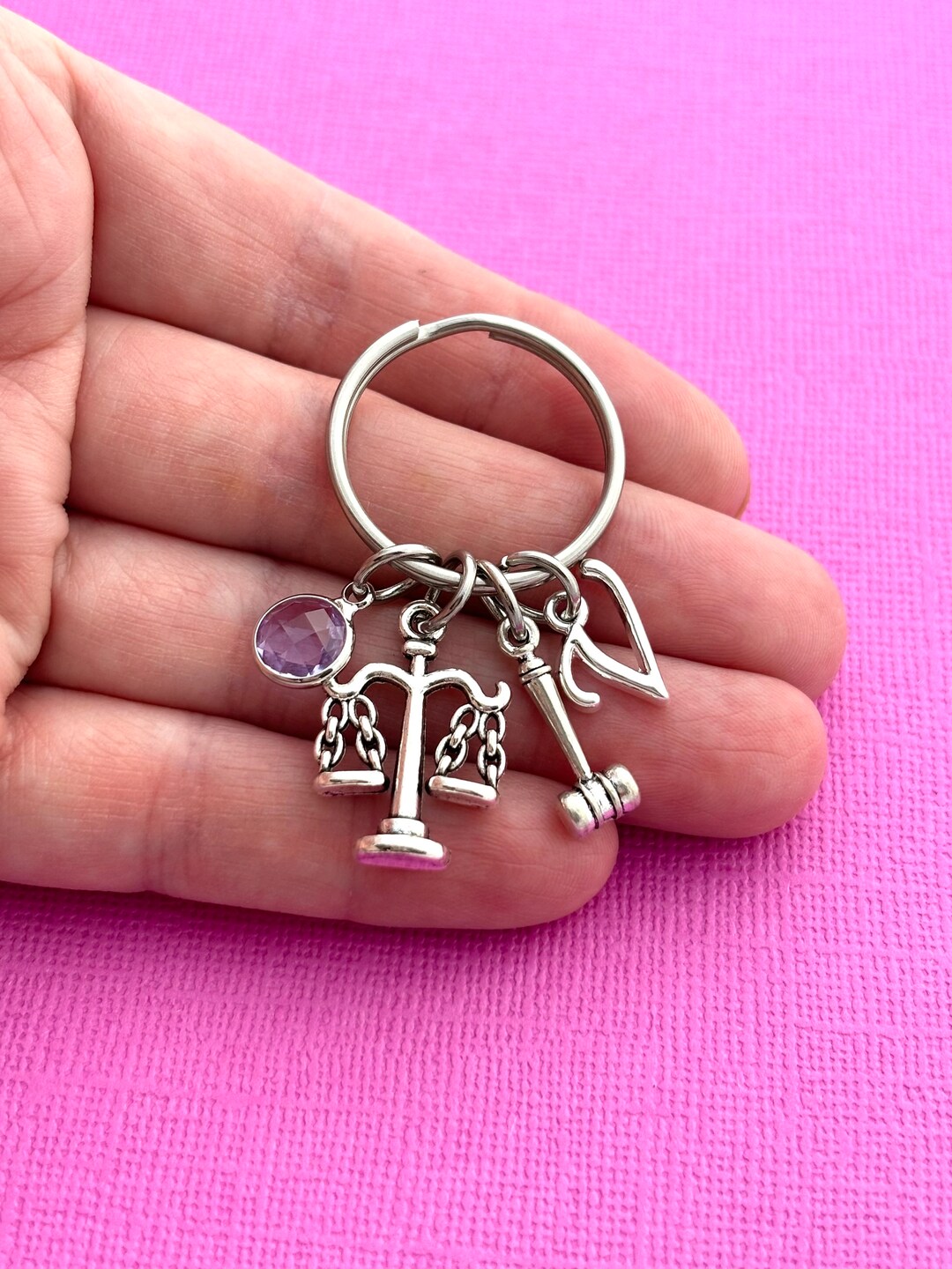 Law Graduate Gift, Lawyer Keyring, Present for Solicitor, Scales of ...