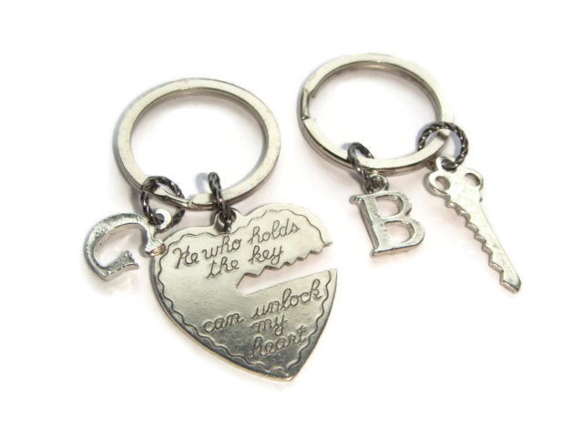 Anniversary Gift His and Hers Keychains 2 Keyrings Husband - Etsy UK