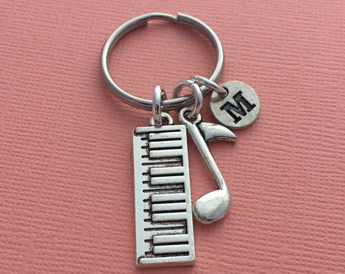 Piano Teacher Gift Piano Keyring Keyboard Keychain Music - Etsy