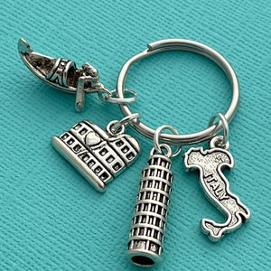 Italy Keyring, Italian Gifts, Rome Keychain, Leaning Tower of Pisa Gift ...