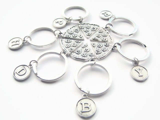 6 Pizza Slice Keychains Personalized Keyring Best Friend - Etsy UK