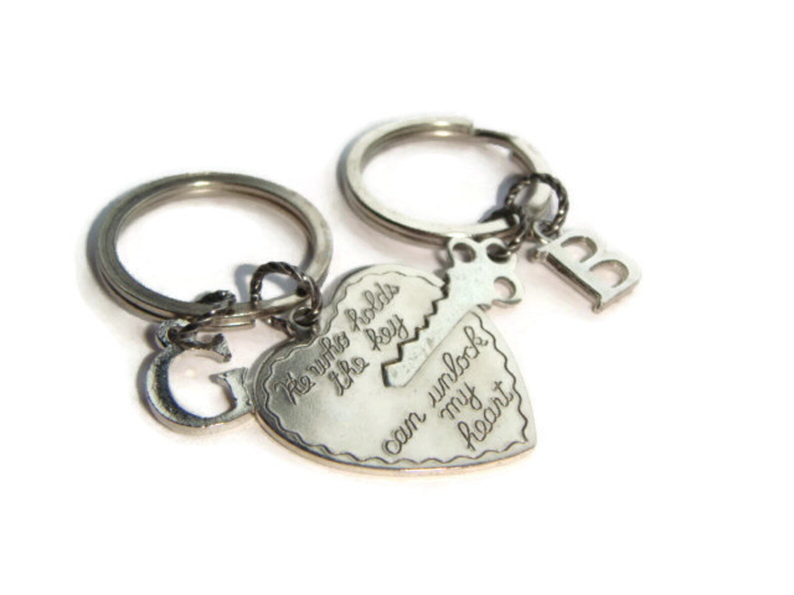 Anniversary Gift His and Hers Keychains 2 Keyrings Husband - Etsy UK