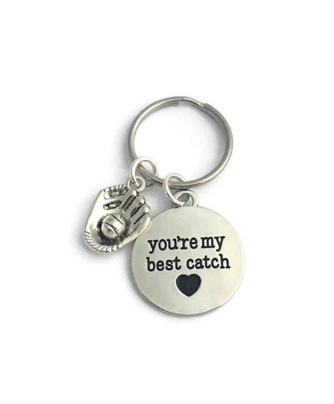 Youre My Best Catch Keyring, Quote Keychain, Husband Baseball Fan Gift ...