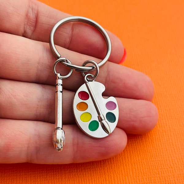 Paintbrush Keychain - Etsy