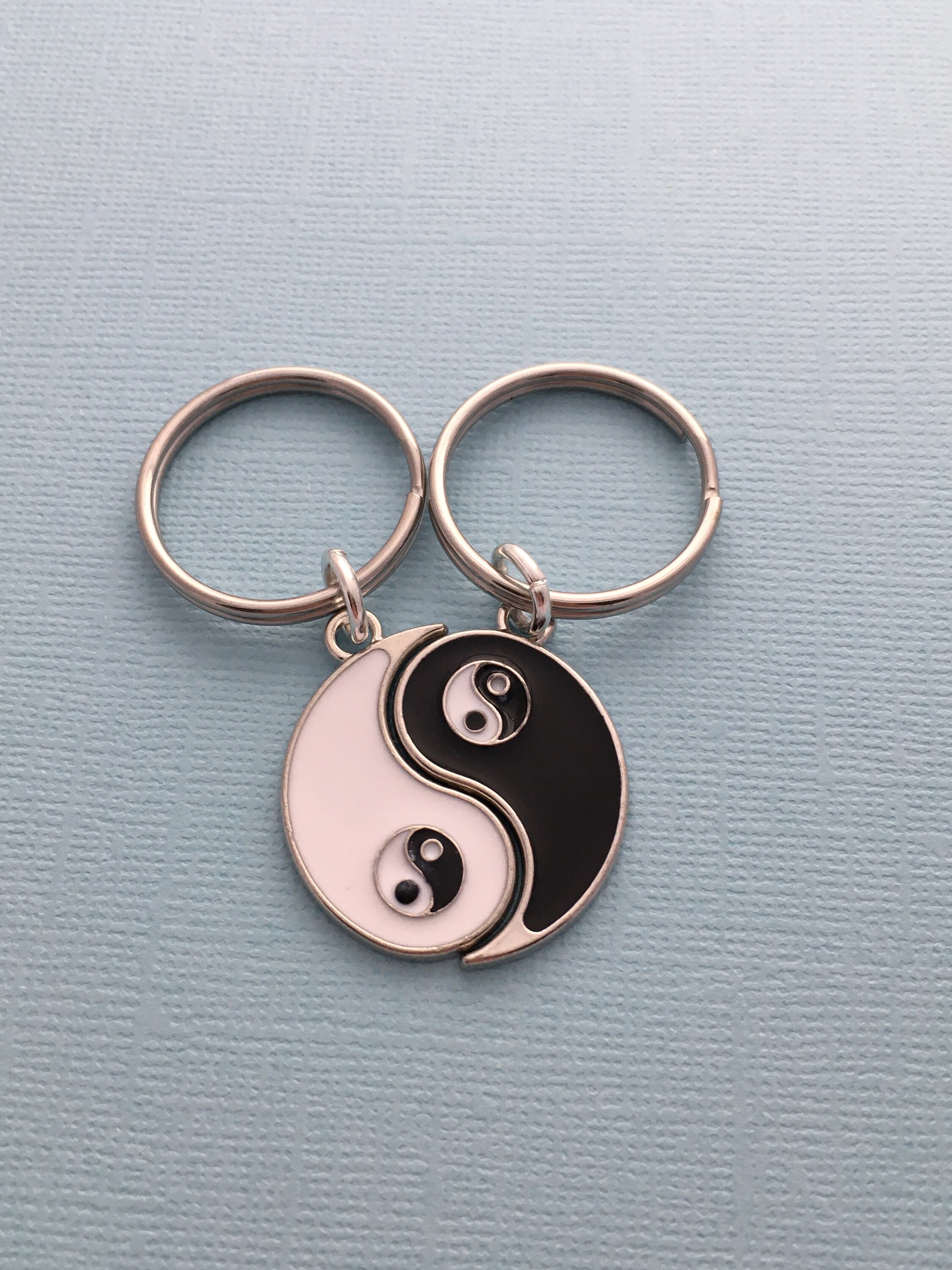 Yin Yang Keyrings BFF Keychains 2 Friends Matching Set Long - Etsy UK