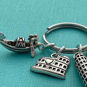 Italy Keyring, Italian Gifts, Rome Keychain, Leaning Tower of Pisa Gift ...