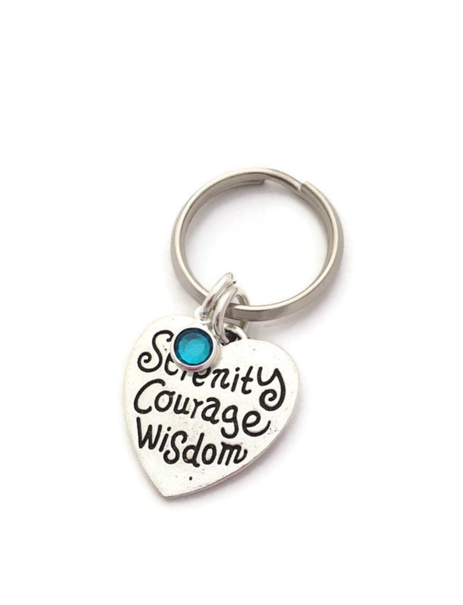 Serenity Courage Wisdom Keyring Sobriety Keychain - Etsy UK