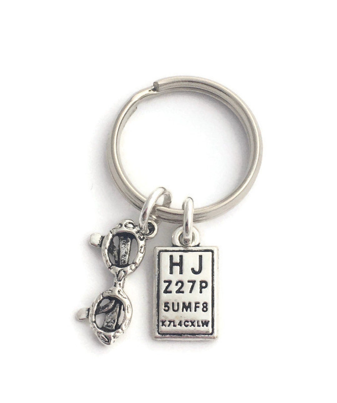 Eye Test Chart Keyring, Ophthalmologist Keychain, Gift for Optometrist ...
