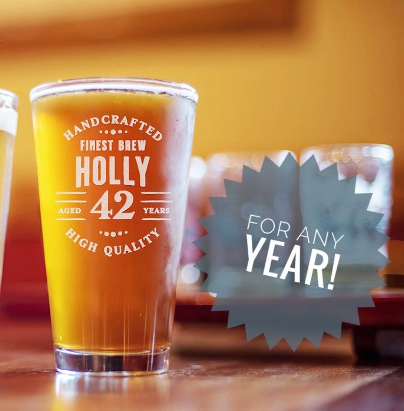 42nd Birthday 42 Years Old 42th Birthday Pint Glass - Etsy