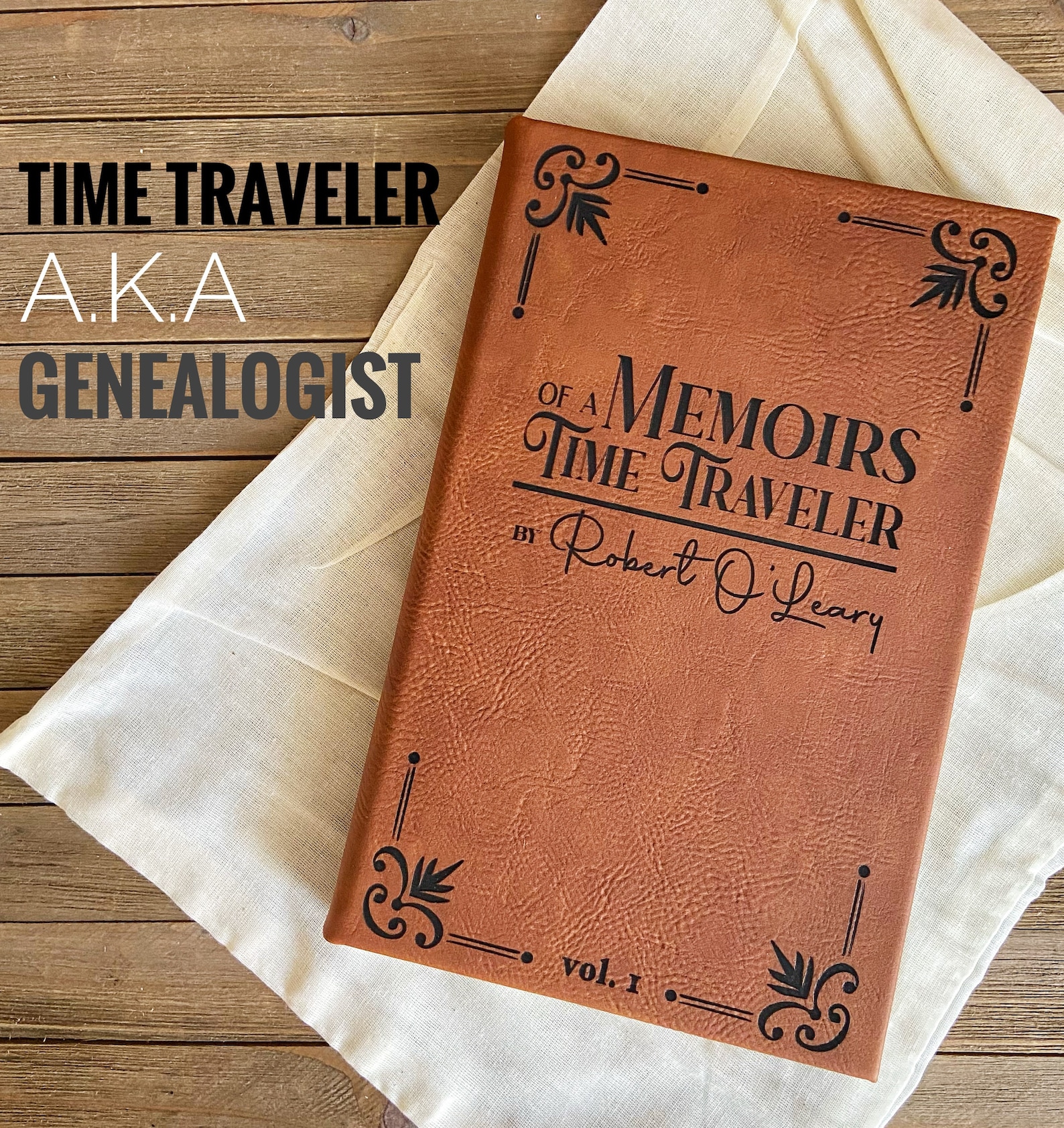 Personalized Genealogy Journal, Family History Diary, Engraved Vegan ...