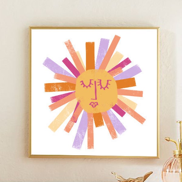 Sun Collage Art - Etsy