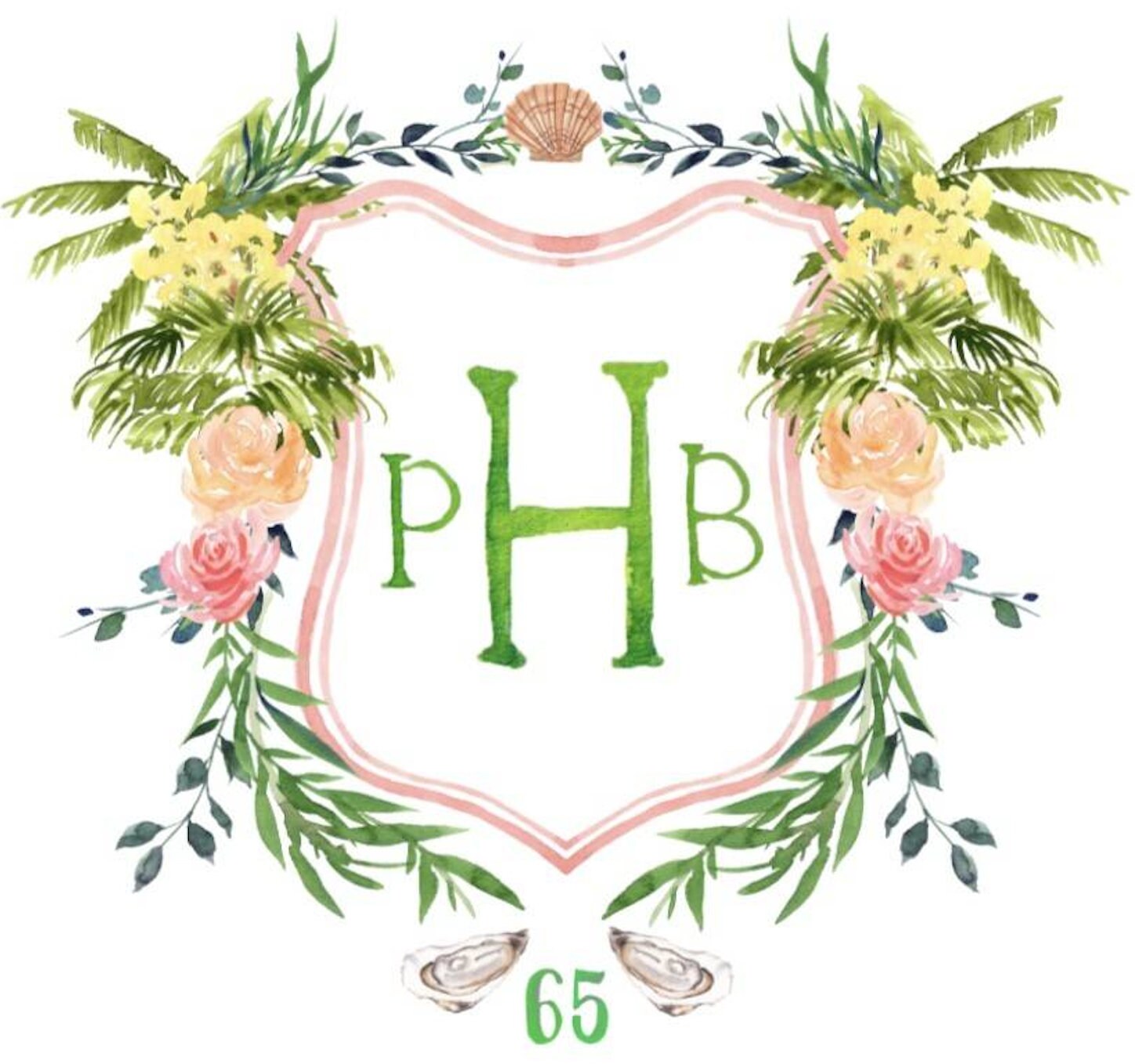 Custom Hand Painted Watercolor Crest Wedding Crest Event - Etsy