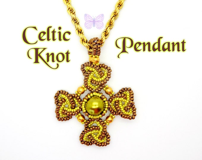 Tutorial Celtic Knot Pendant . Seed Bead Pendant Instant Pattern ...