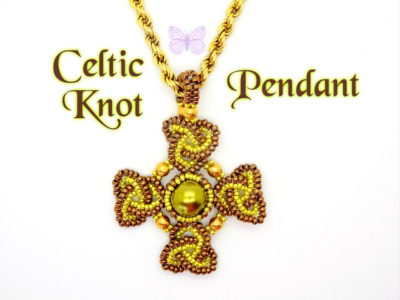 Tutorial Celtic Knot Pendant . Seed Bead Pendant Instant - Etsy UK