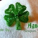 Tutorial Peyote Shamrock Clover Pendant or Pin. Pattern to Peyote a ...