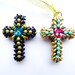 Tutorial Superduo Cross Pendant. Super Duo Rosary. Beaded Cross ...
