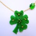 Tutorial Peyote Shamrock Clover Pendant or Pin. Pattern to Peyote a ...