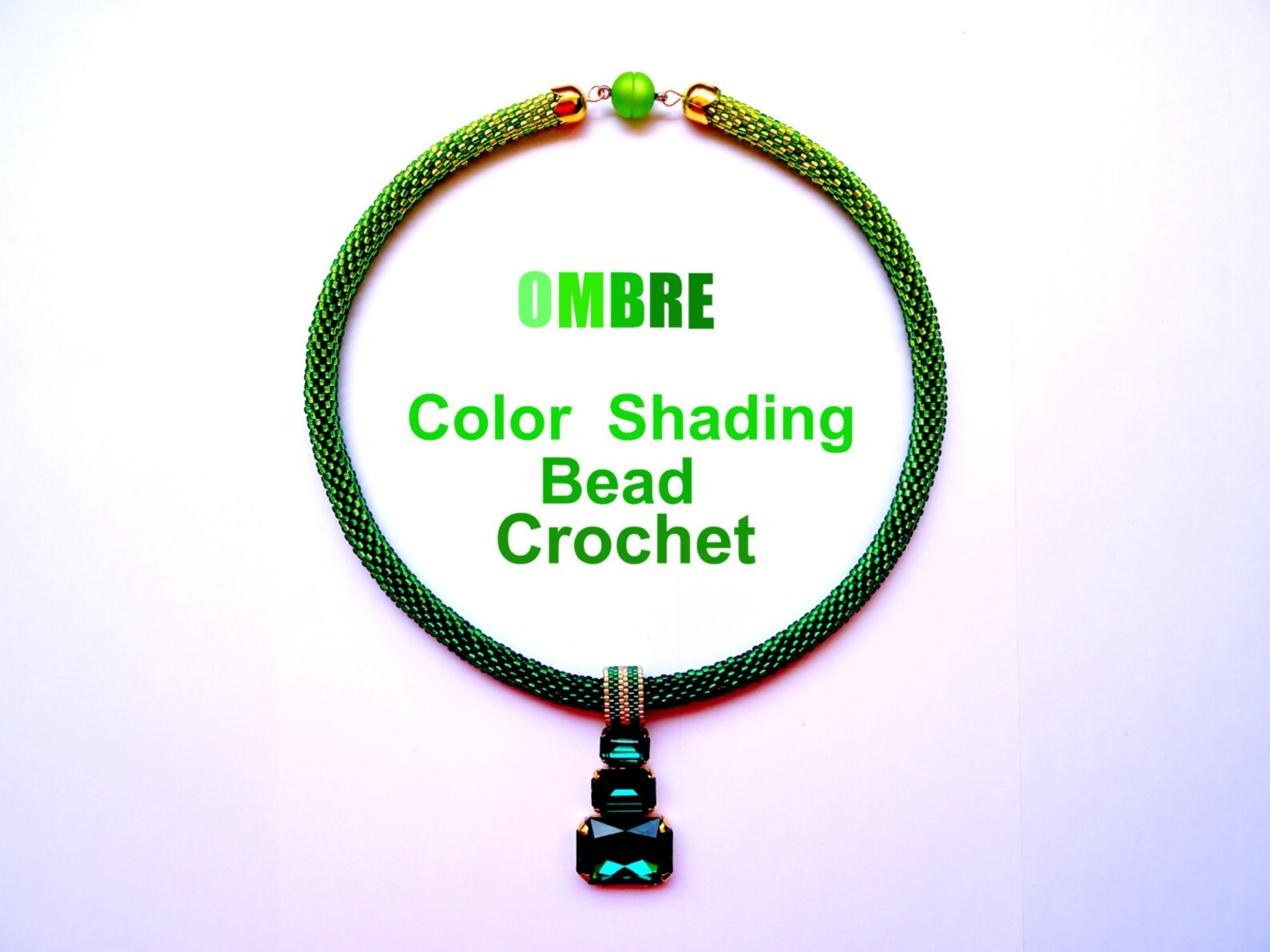 Tutorial Ombre Bead Crochet Necklace and Bracelet Pattern. - Etsy