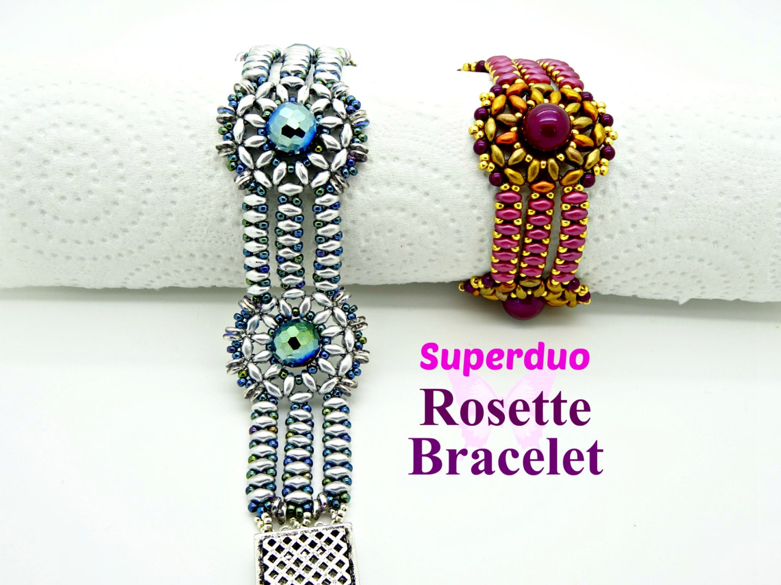Tutorial Superduo Rosette Bracelet Pattern. Step by Step - Etsy
