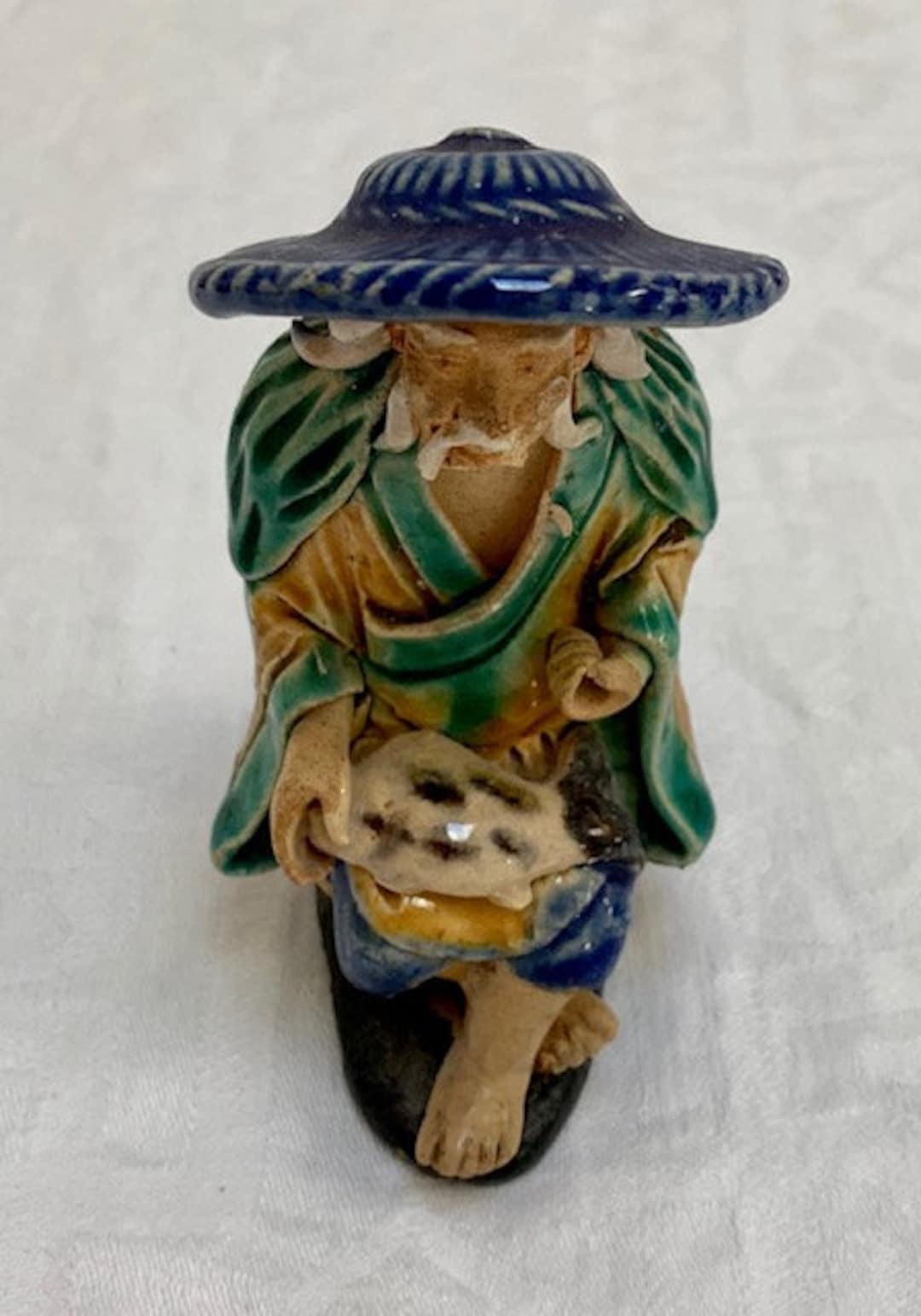 Antique Chinese Handmade Sculpture Clay Pottery Figurine Mud Man - Etsy