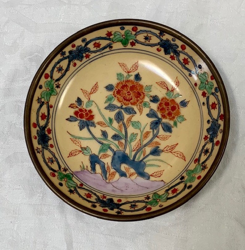 Hand Painted Vintage Porelain Ware Plate Decorated in Hong Kong - Etsy