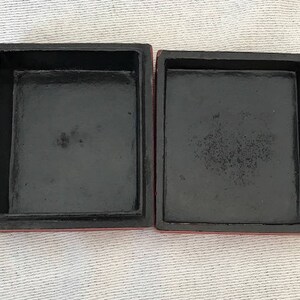 1900's Chinese Cover Carved Cinnabar Red Lacquer Rectangular Storage ...