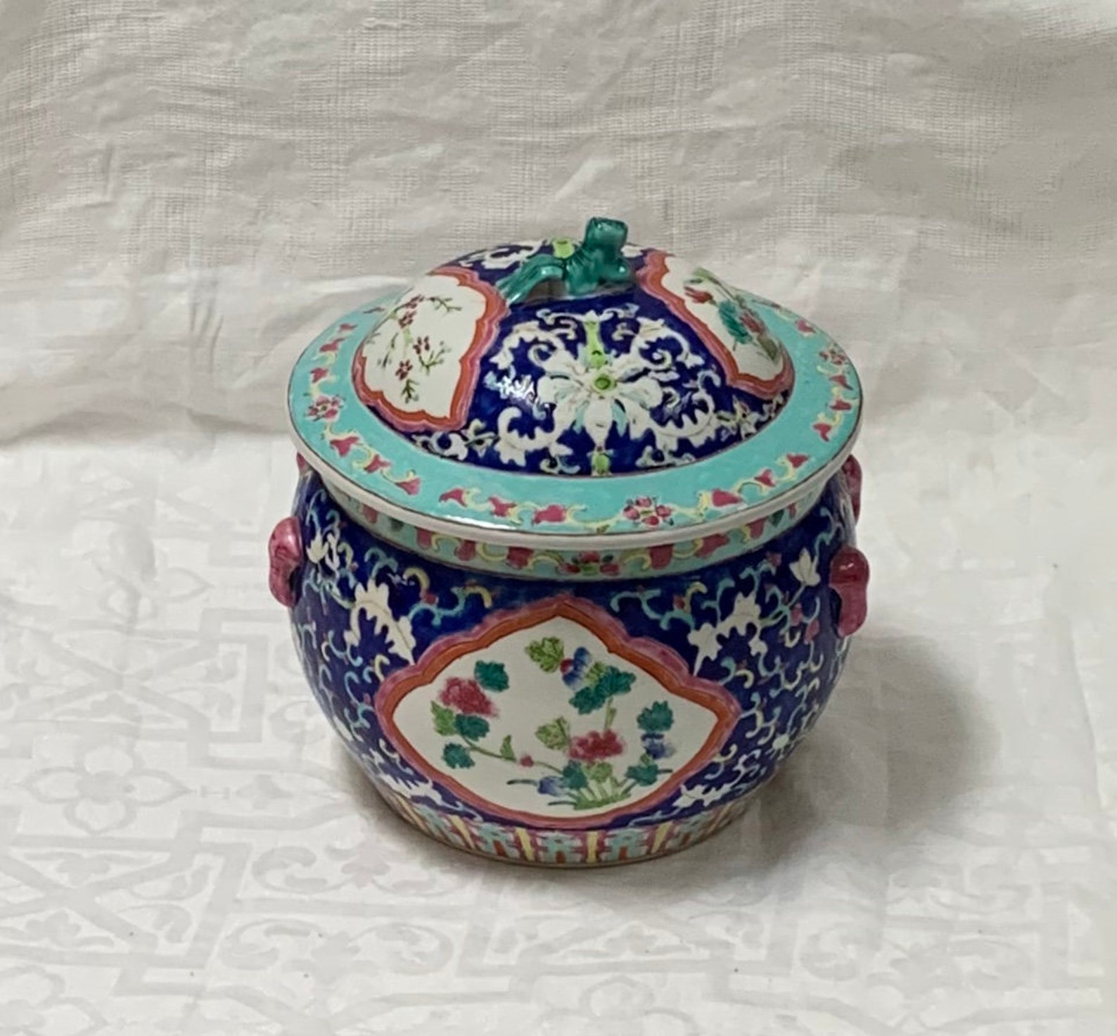 Vintage Chinese Exceptional Porcelain Storage Container Lidded Pot - Etsy