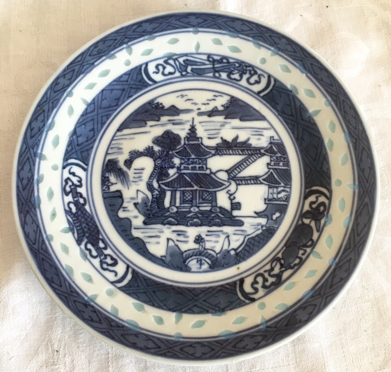A Pair of Chinese Blue and White Porcelain Rice Grain Pattern Hand ...
