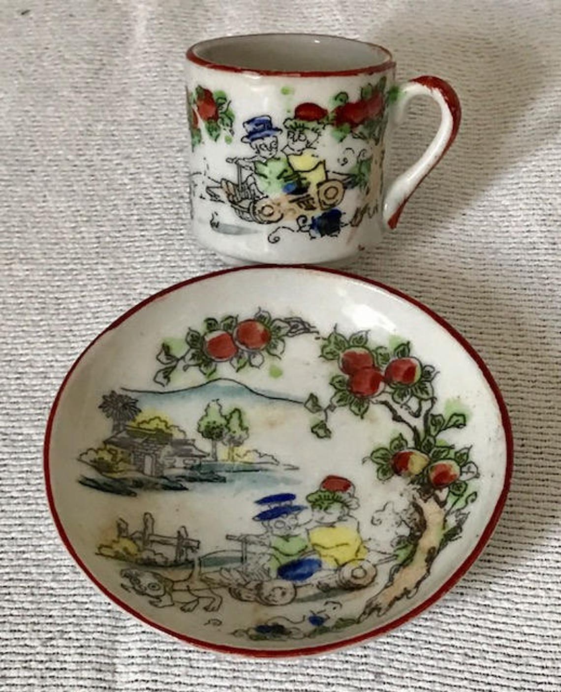 Antique Hand Painted Eggshell Porcelain Japanese Tea Cups and - Etsy