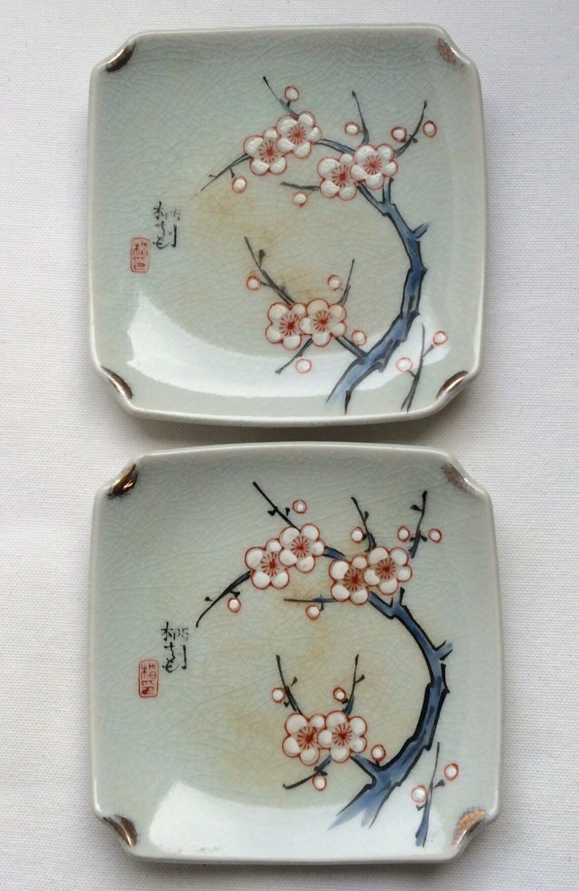 Special Selection of 3 Japanese Vintage Square Japanese - Etsy
