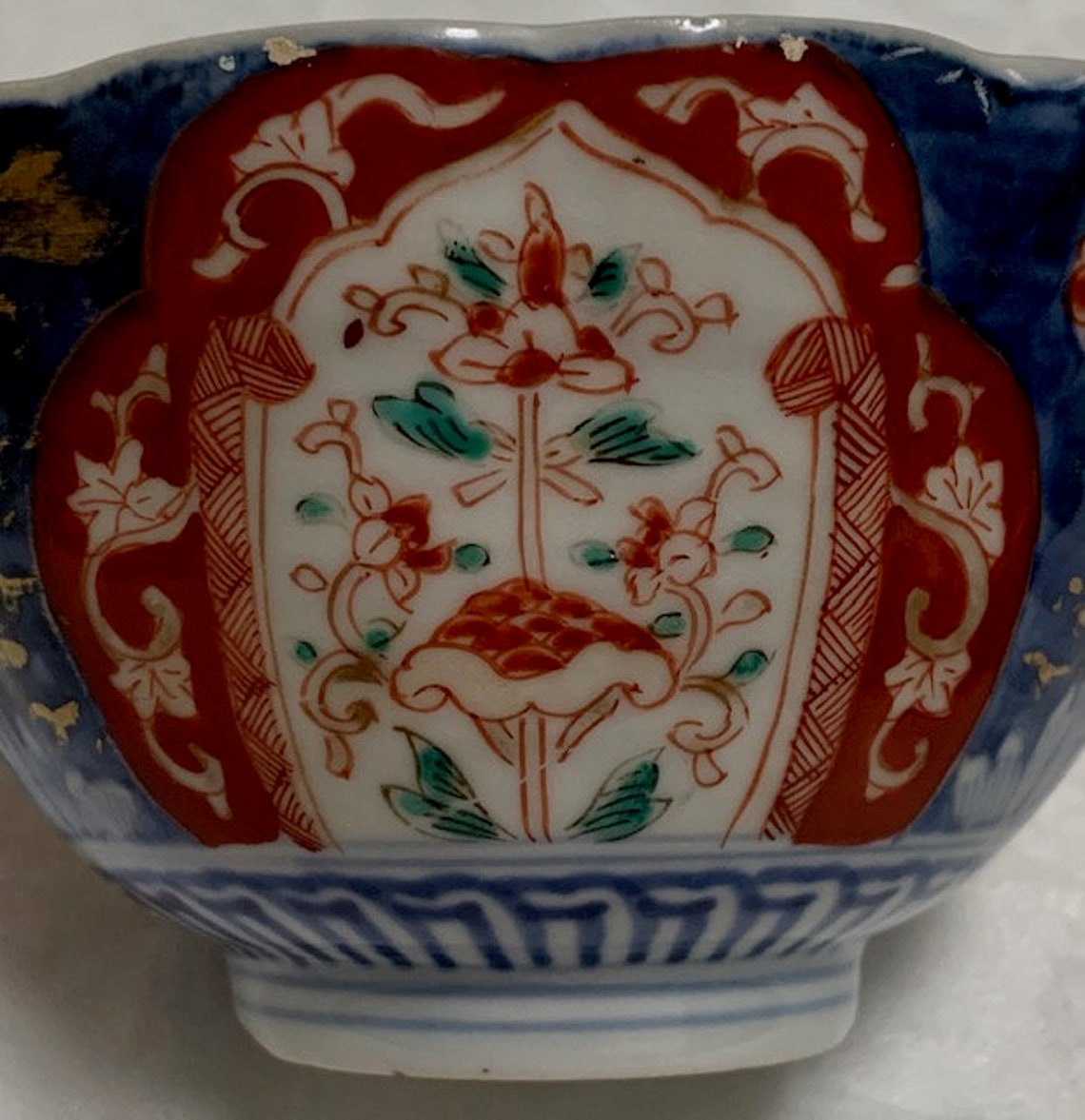 Antique Japanese Imari Ware Porcelain Footed Bowl | Etsy