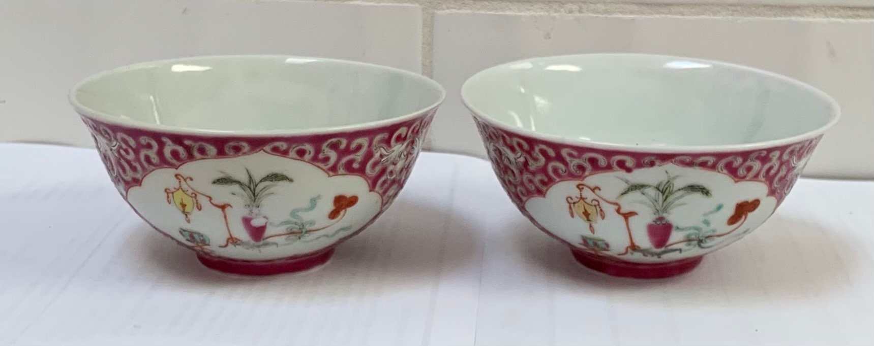 A Pair of Chinese Antique Fine Ruby-ground Famille Rose | Etsy