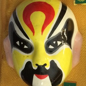Vintage Chinese Opera Masks Folk Art, Facial Makeup, Hand Painted ...