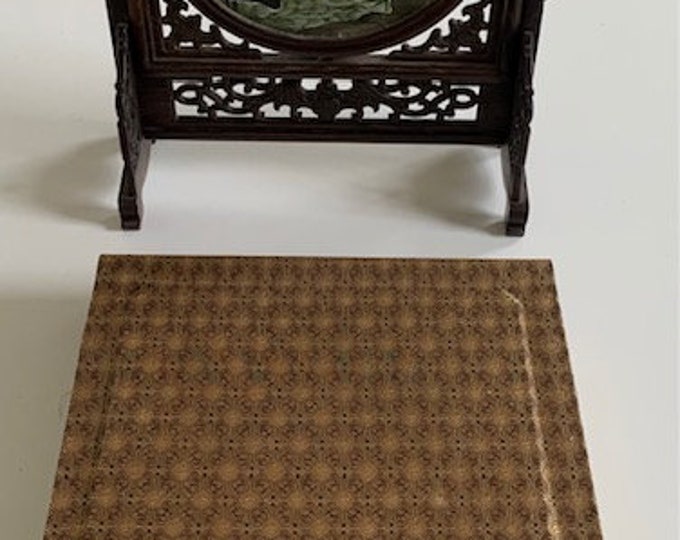 Chinese Double-sided Silk Suzhou Embroidery Screen in Carved Frame ...