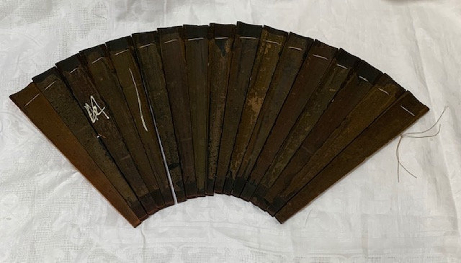 Vintage Chinese Bamboo Fan Slip Scroll Carving 3D Chinese | Etsy