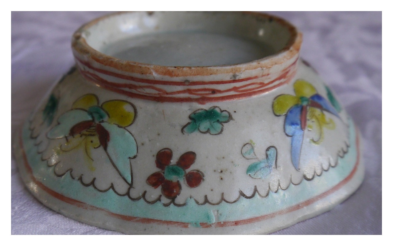 Chinese Antique Hand Paint Famille Rose Porcelain Scalloped Bowl - Etsy