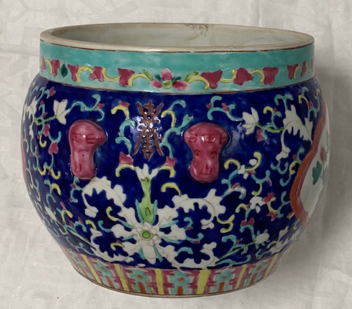 Vintage Chinese Exceptional Porcelain Storage Container Lidded Pot - Etsy