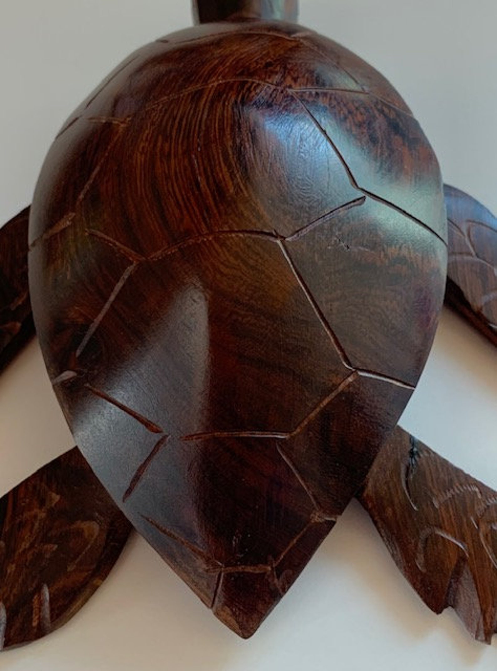Vintage Hand Carved Solid Wood Turtle Tortoise Figure - Etsy