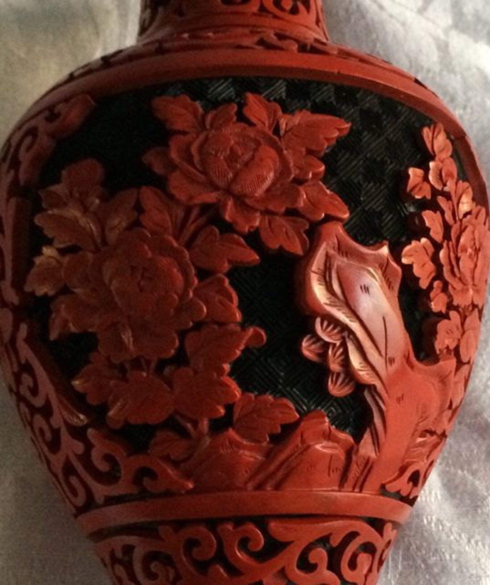 Mid Century Antique Chinese Lacquer Cinnabar Vase - Etsy