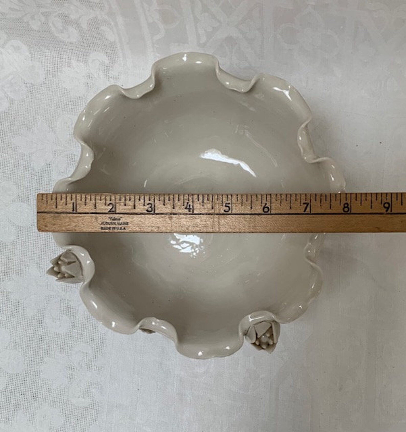 Antique Chinese Blanc De Chine Dehua White Porcelain Lotus Leaf Flower ...