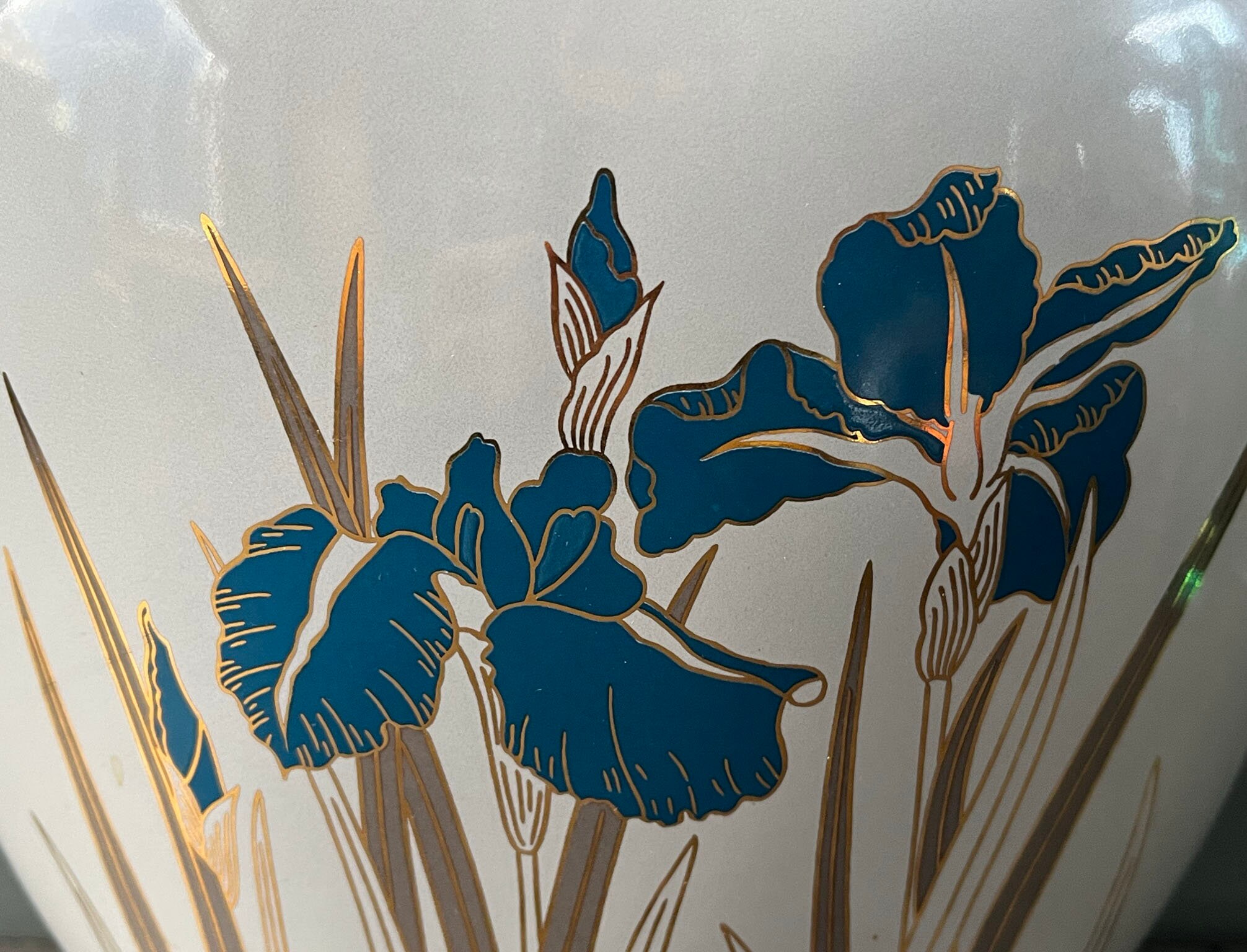 Vintage Japanese Otagiri Royal Iris Ceramic Vase - Etsy UK