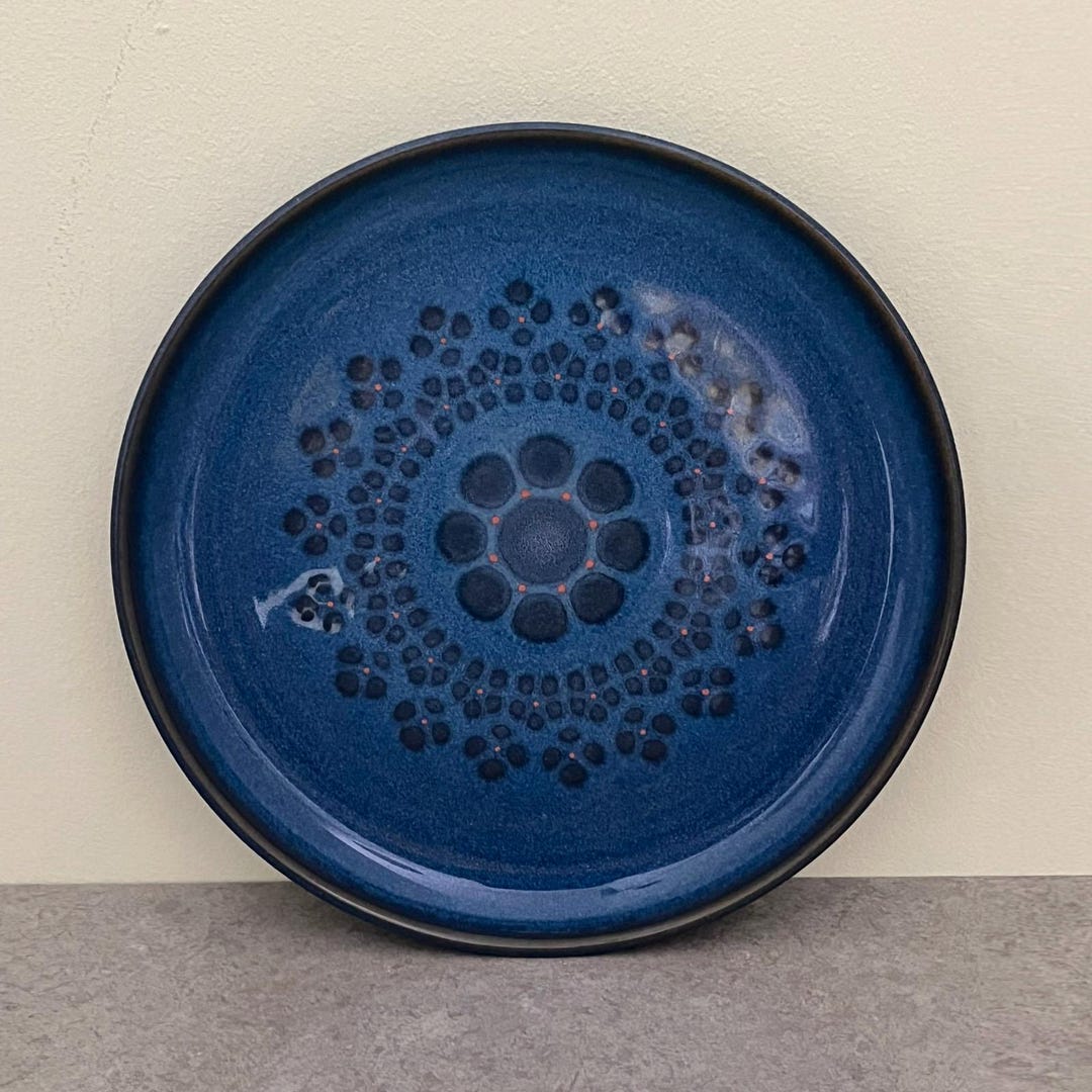 Denby Midnight Mid Century Blue Dinner Plate - Etsy