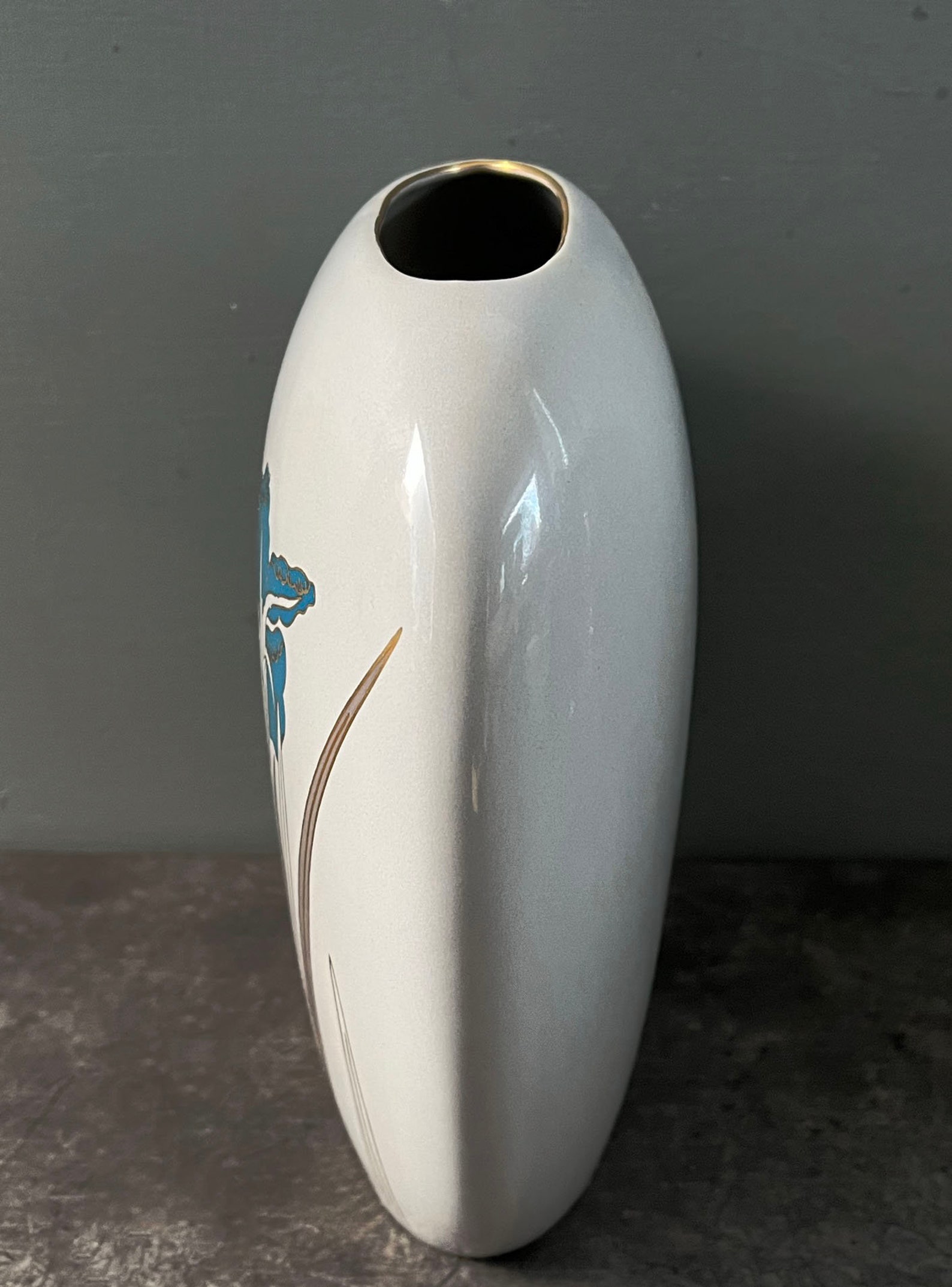 Vintage Japanese Otagiri Royal Iris Ceramic Vase - Etsy UK